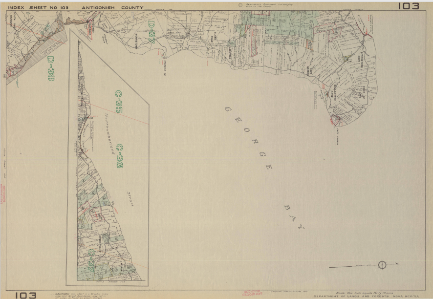Map of original land grants compiled 1948 and updated 1953 - Cape ...