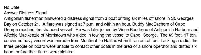 typed page - Church bulletin? No date. Community mass at home of Daniel ...